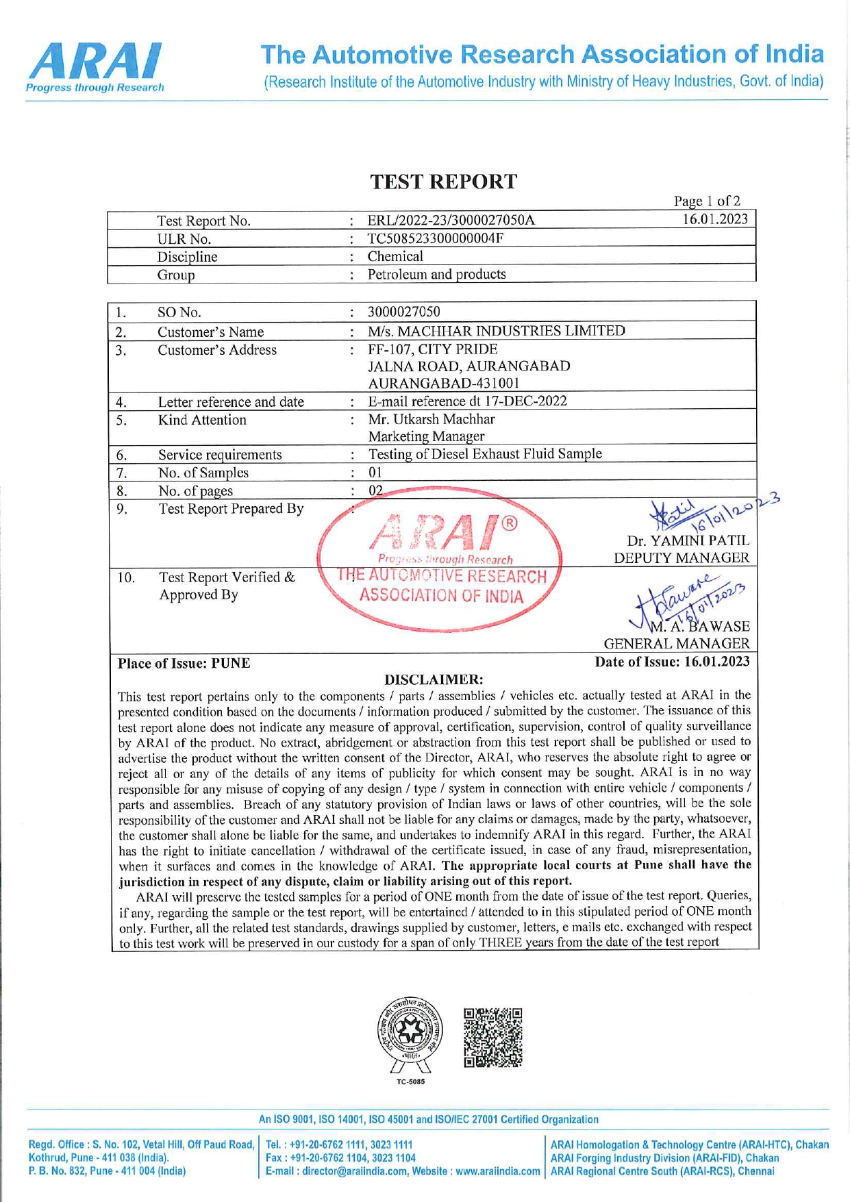 Machhar Industries Limited